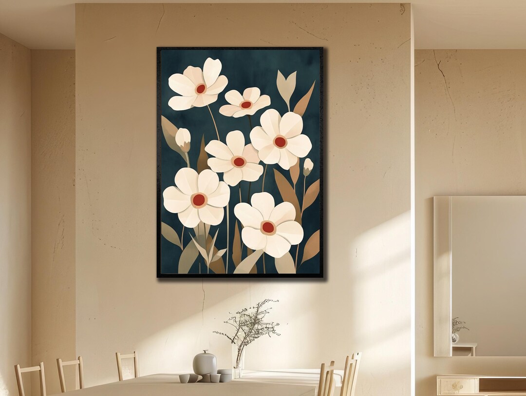 Cubist Rose Canvas Print: Colorful Floral Bouquet, Modern Home Decor - Etsy
