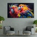 Colorful Parrot Canvas Art, Farmhouse Wall Decor, Parrot Lover Gift ...