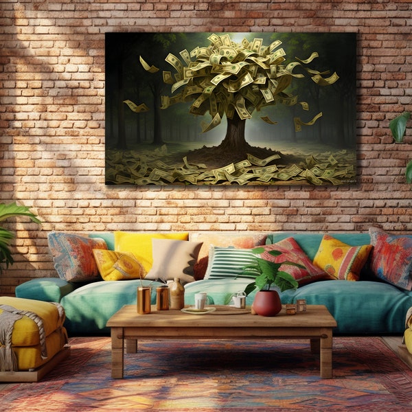 Money Tree Painting - Etsy