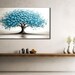 Blue Tree Canvas Art: Modern Floral Wall Decor, Ready to Hang - Etsy