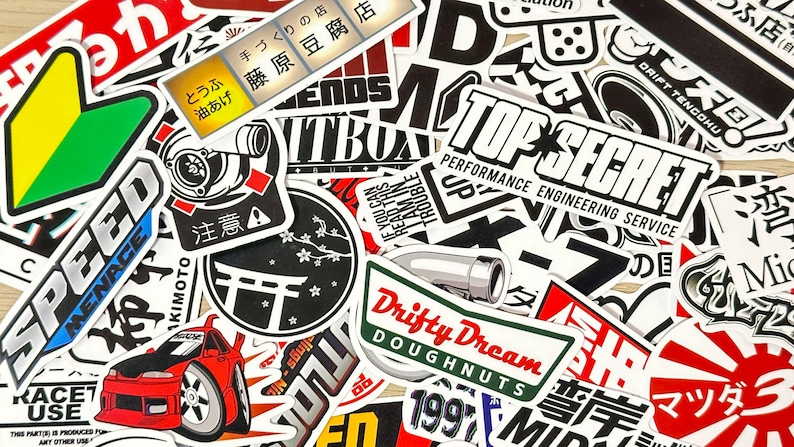 JDM Sticker JDM Anime Stickers Japanese Car Sticker Funny Meme Sticker ...
