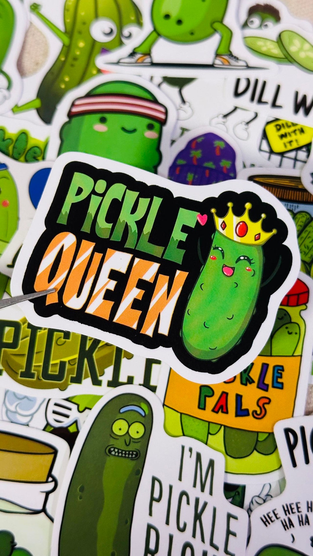 Cartoon Pickles Stickers Adorable Kawaii Cute Funny Pickle Cartoon Meme ...