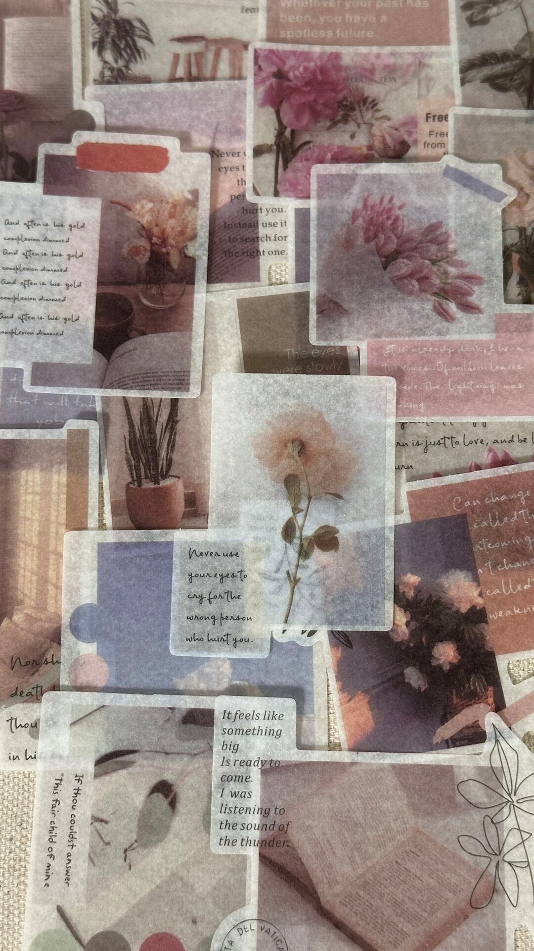 Washi Paper Sticker Poetry Sticker Dictionary Definition Sticker ...