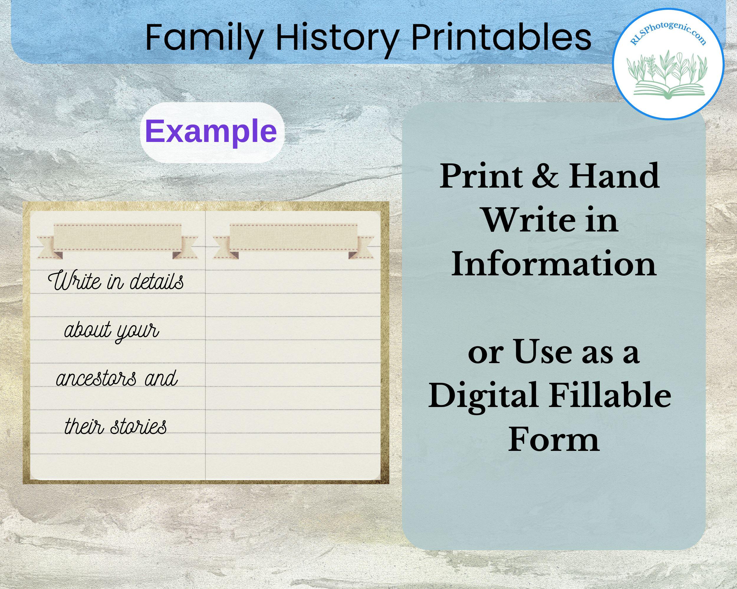 Family Tree Scrapbook Paper | Genealogist Gift | Junk Journal Ancestry ...