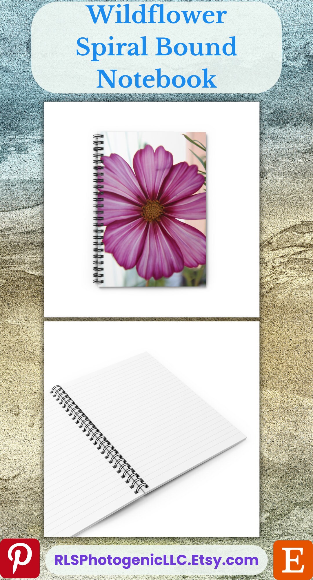 Pink Flowerful Cover Wildflower Spiral Bound Notebook Lined Pages - Etsy
