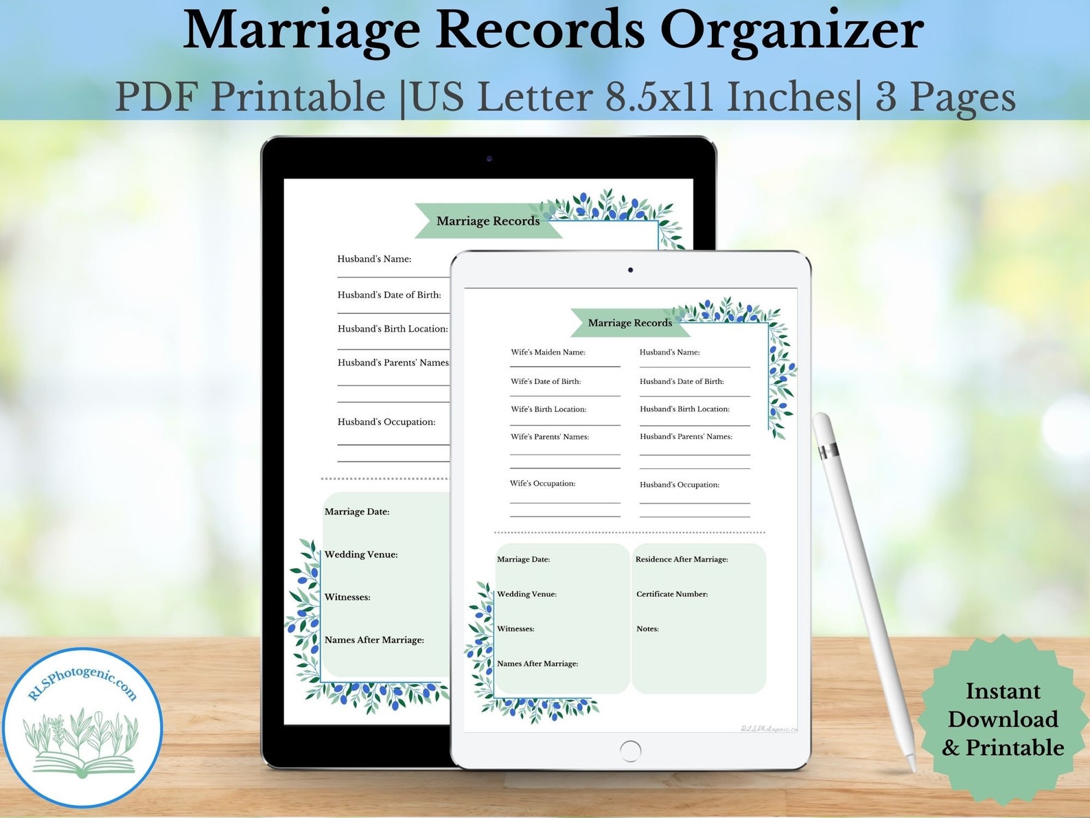 Marriage Records Printable Fillable Sheets | Family Tree | Ancestry ...