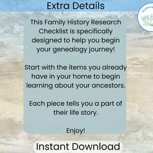 Family Tree Research, Begin at Home Checklist | Printable Genealogy ...