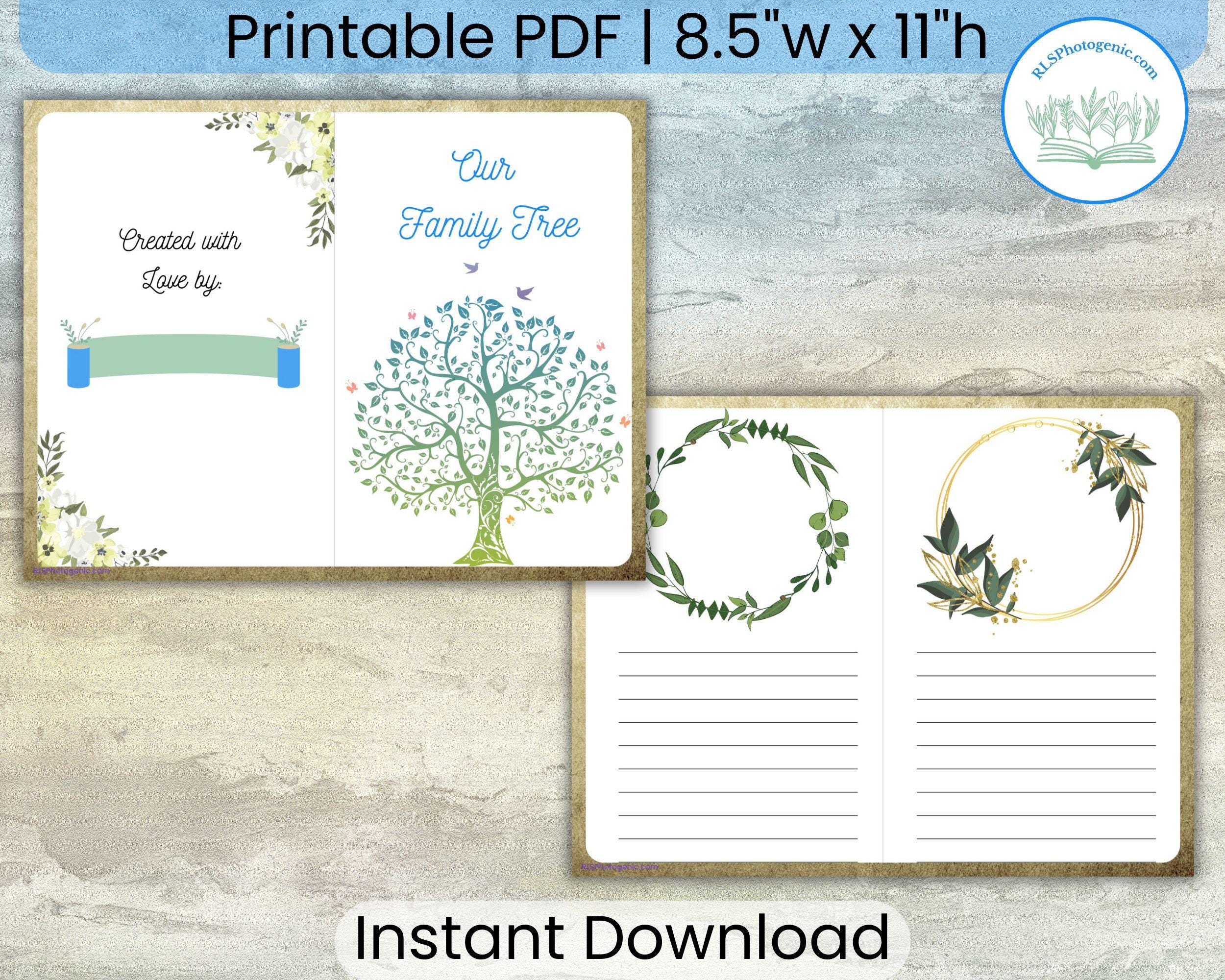 Simple Family Tree Scrapbook Printable | Family History Worksheets ...