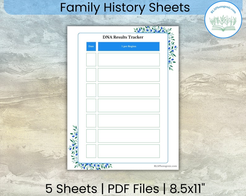 Family History Printable Sheets | Family Tree Ancestry Forms ...