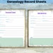 Genealogy Record Sheets Family Tree Research Ancestry Printable ...