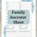 Family Tree Ancestry Sheet Genealogy Forms Printable Fillable Family ...
