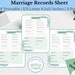 Marriage Records Printable Fillable Sheets Family Tree Ancestry ...