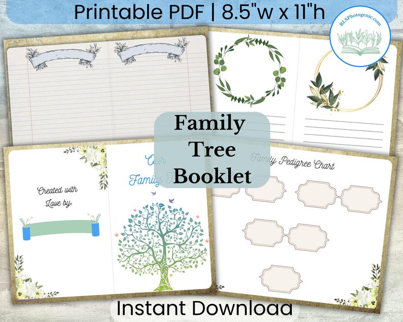 Simple Family Tree Scrapbook Printable | Family History Worksheets ...