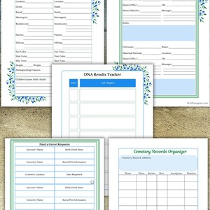 Family History Printable Sheets Family Tree Ancestry Forms Genealogy ...