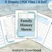 Family History Printable Sheets | Family Tree Ancestry Forms ...