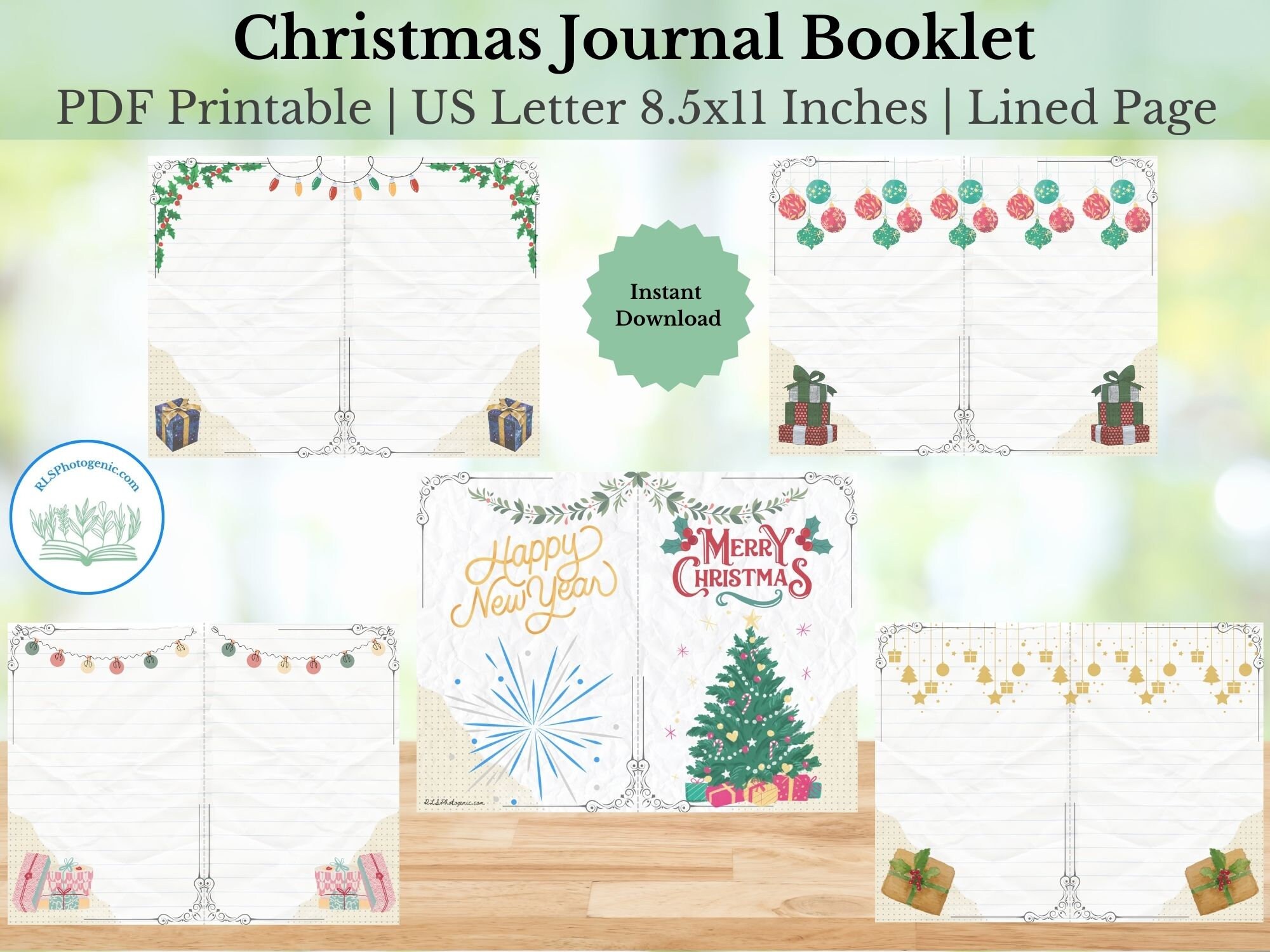 Christmas Printable Journal Booklet Holiday Craft Paper Junk Journal ...