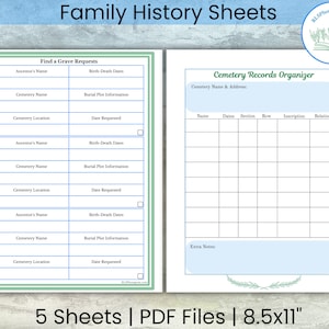 Family History Printable Sheets | Family Tree Ancestry Forms ...