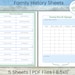 Family History Printable Sheets | Family Tree Ancestry Forms ...