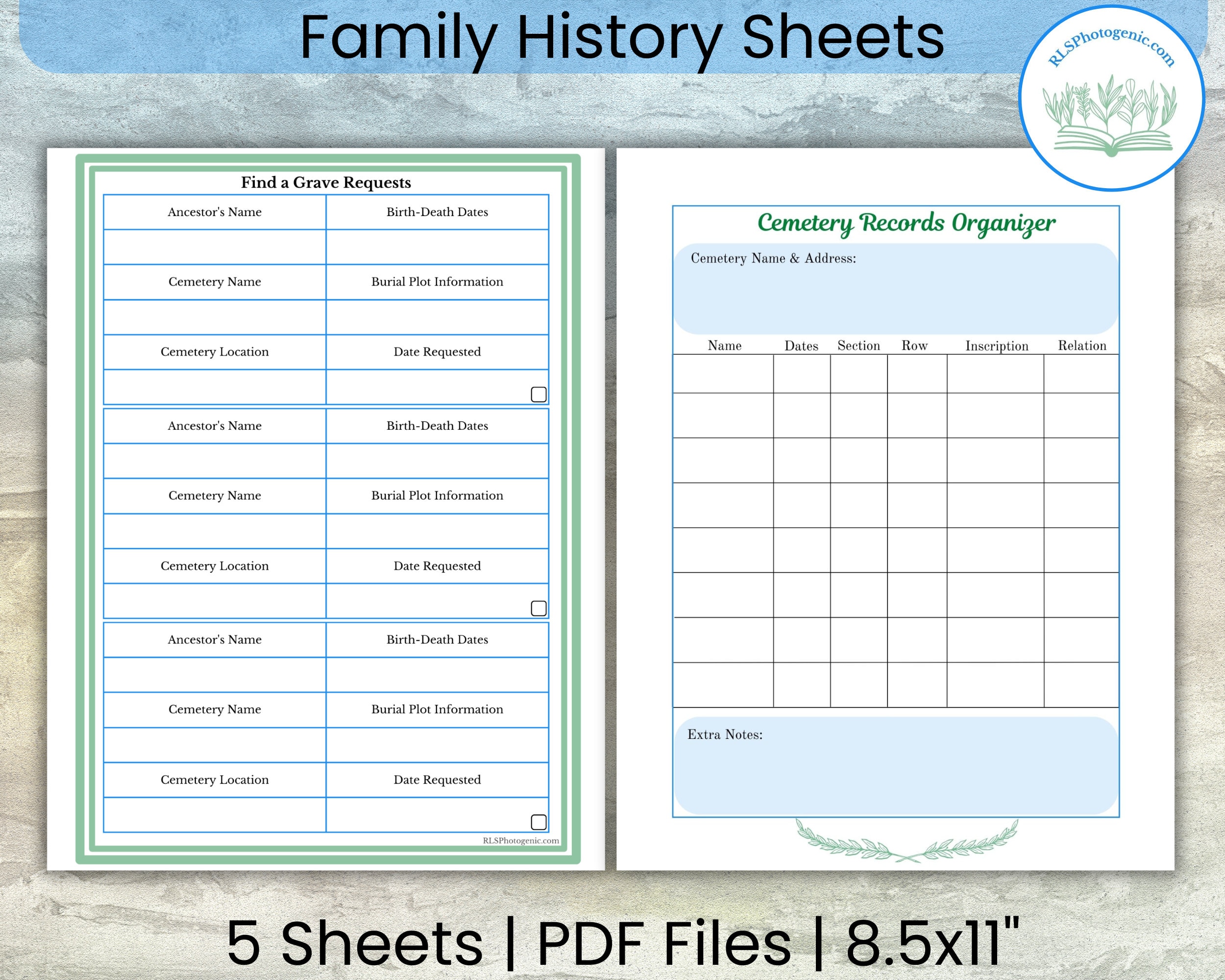 Family History Printable Sheets | Family Tree Ancestry Forms ...