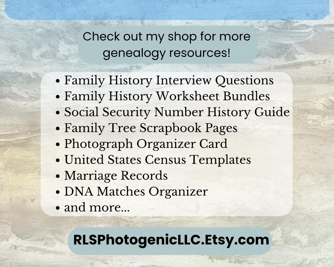 Family Tree Research, Begin at Home Checklist | Printable Genealogy ...