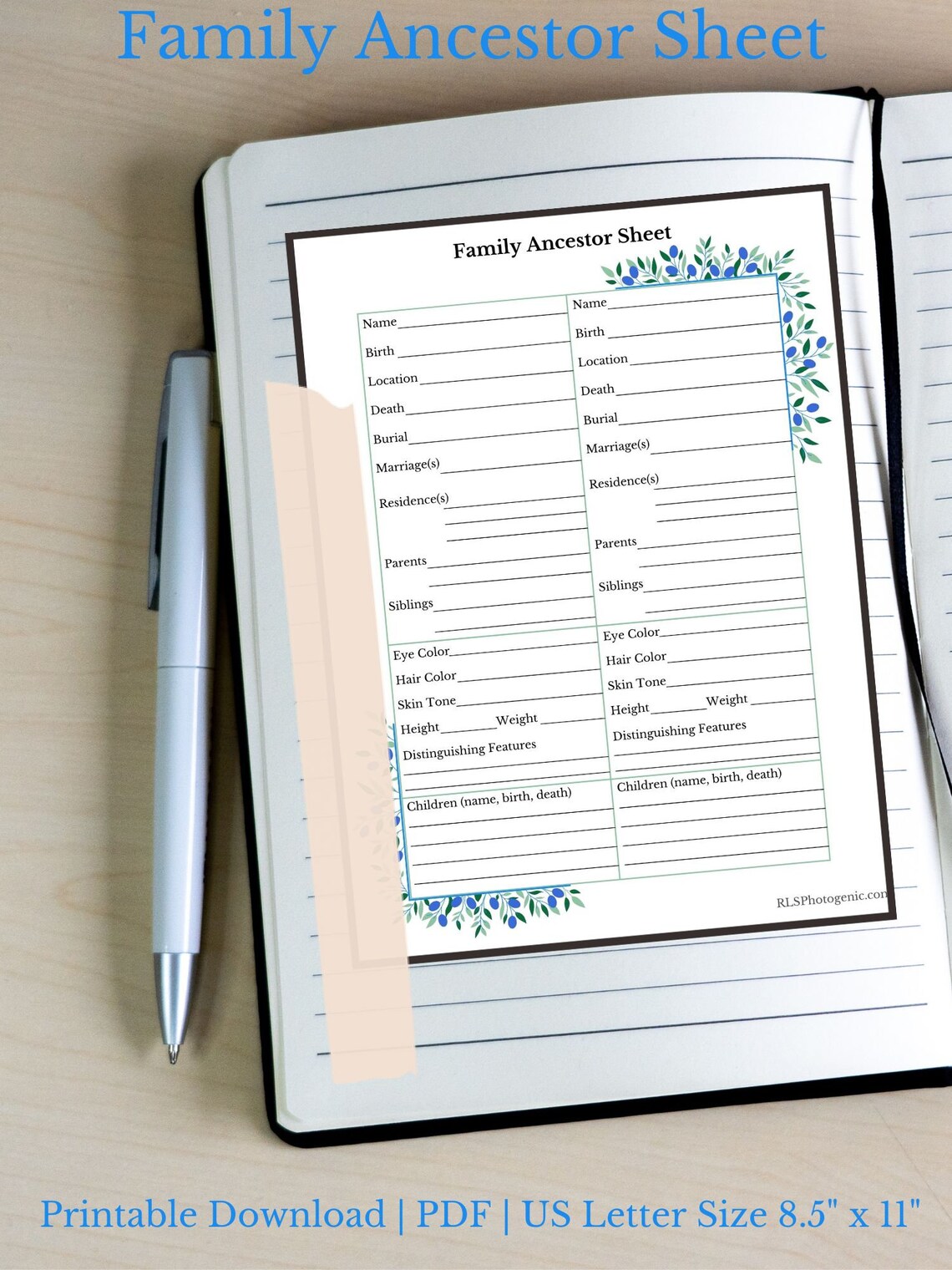 Family Tree Ancestry Sheet Genealogy Forms Family History Group Sheet ...