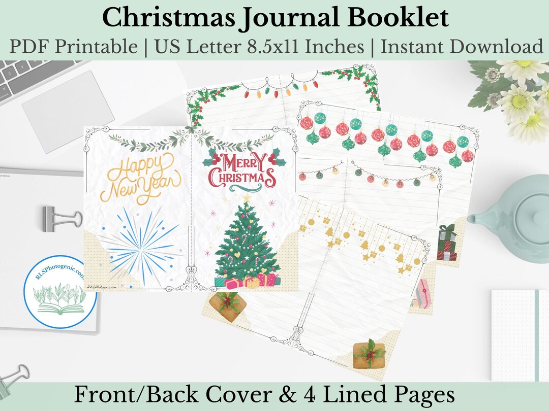 Christmas Printable Journal Booklet Holiday Craft Paper Junk Journal ...