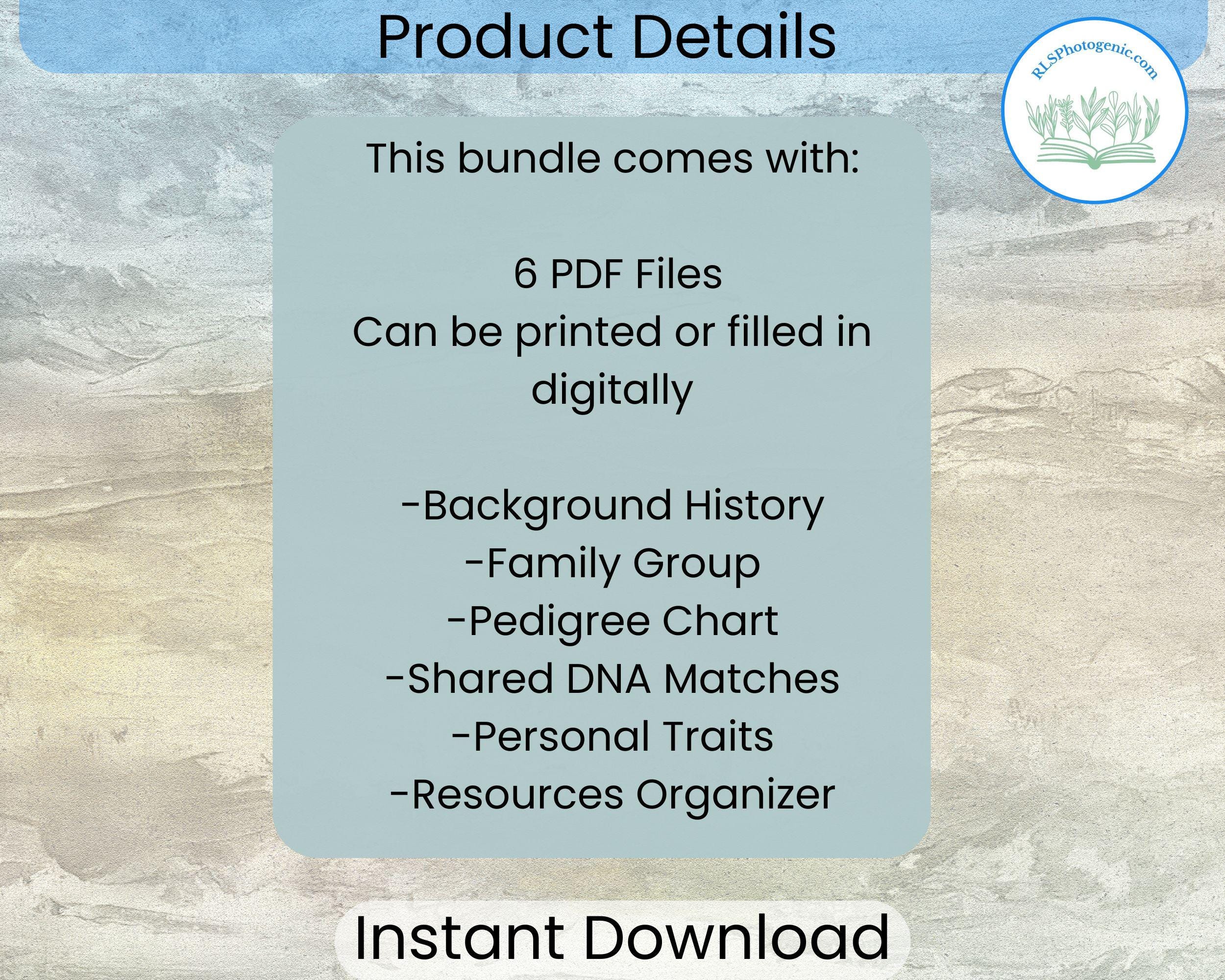 Family Tree Gift | Genealogy Worksheet Templates | Ancestor Legacy ...