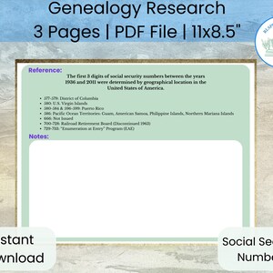 Social Security Numbers by State | Genealogy Family Tree Ancestry ...