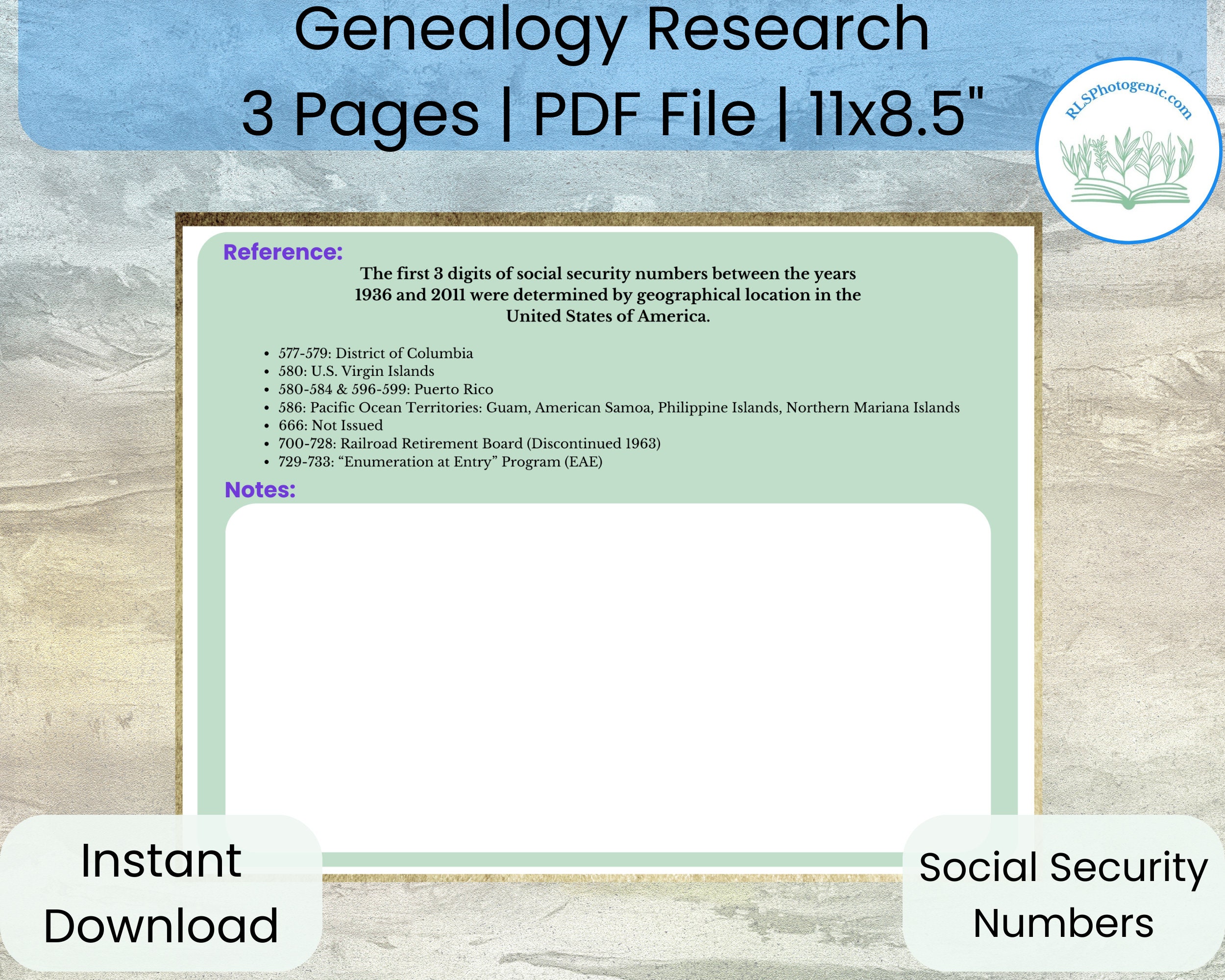 Social Security Numbers by State | Genealogy Family Tree Ancestry ...