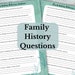 Family History Interview Questions | Ancestry Research Sheet | Family ...