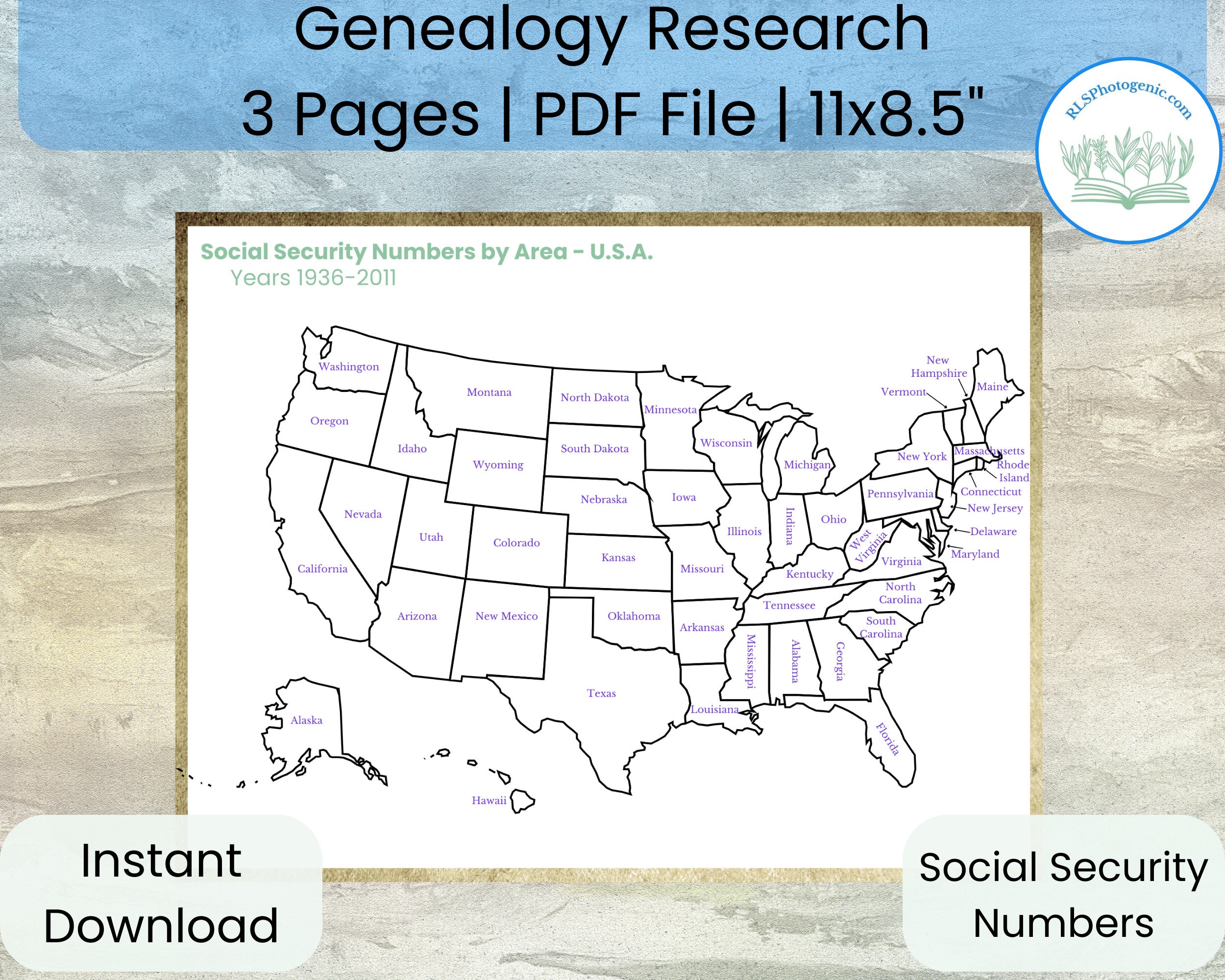 Social Security Numbers by State | Genealogy Family Tree Ancestry ...