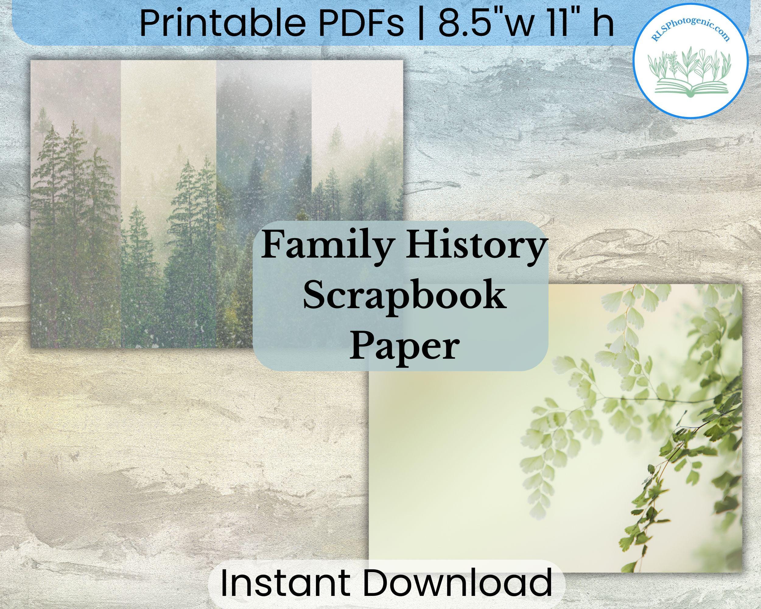 Family Tree Scrapbook Paper | Genealogist Gift | Junk Journal Ancestry ...