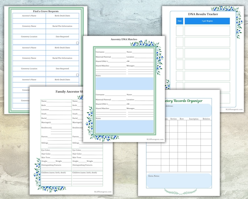 Family History Printable Sheets | Family Tree Ancestry Forms ...