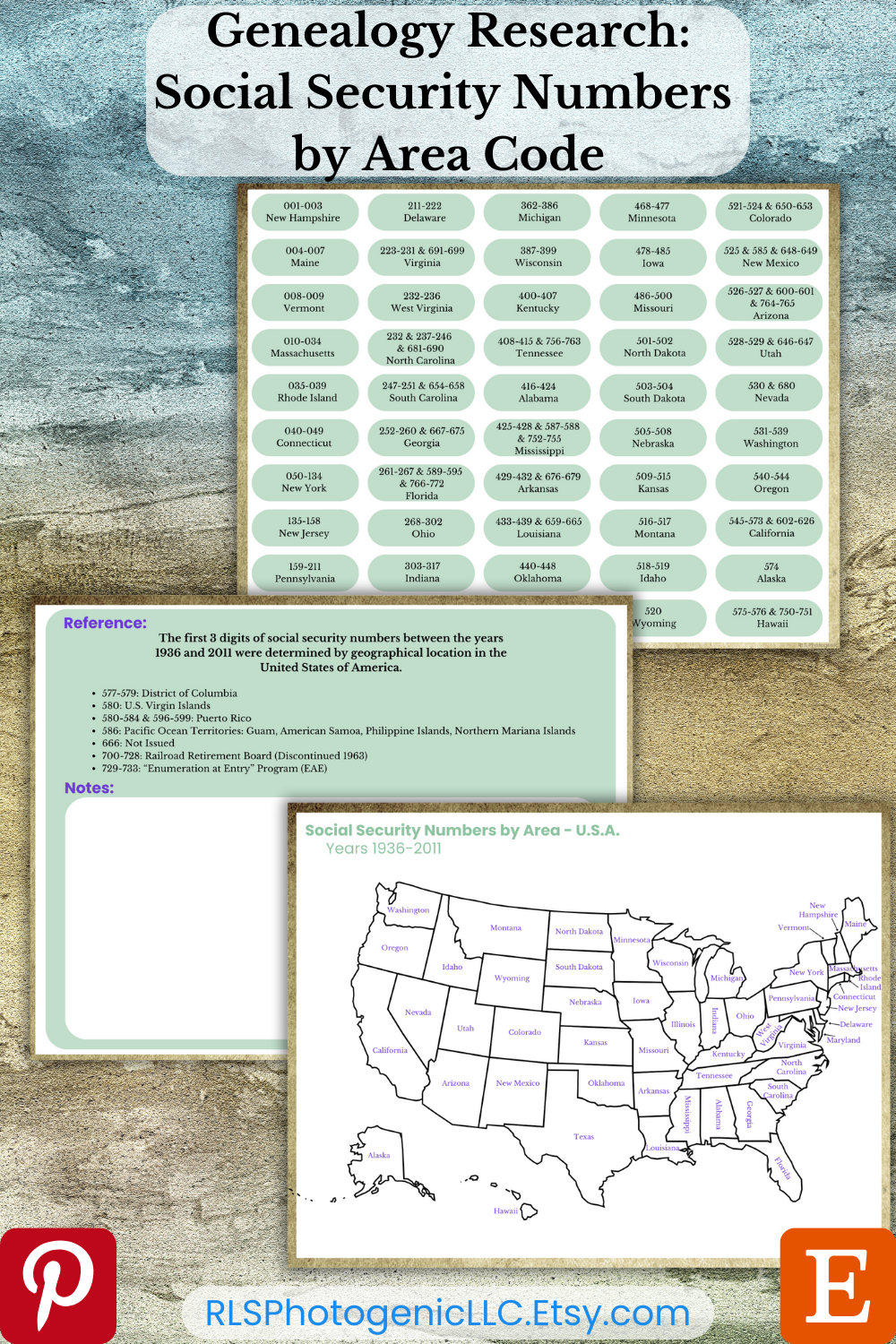 Social Security Numbers by State | Genealogy Family Tree Ancestry ...