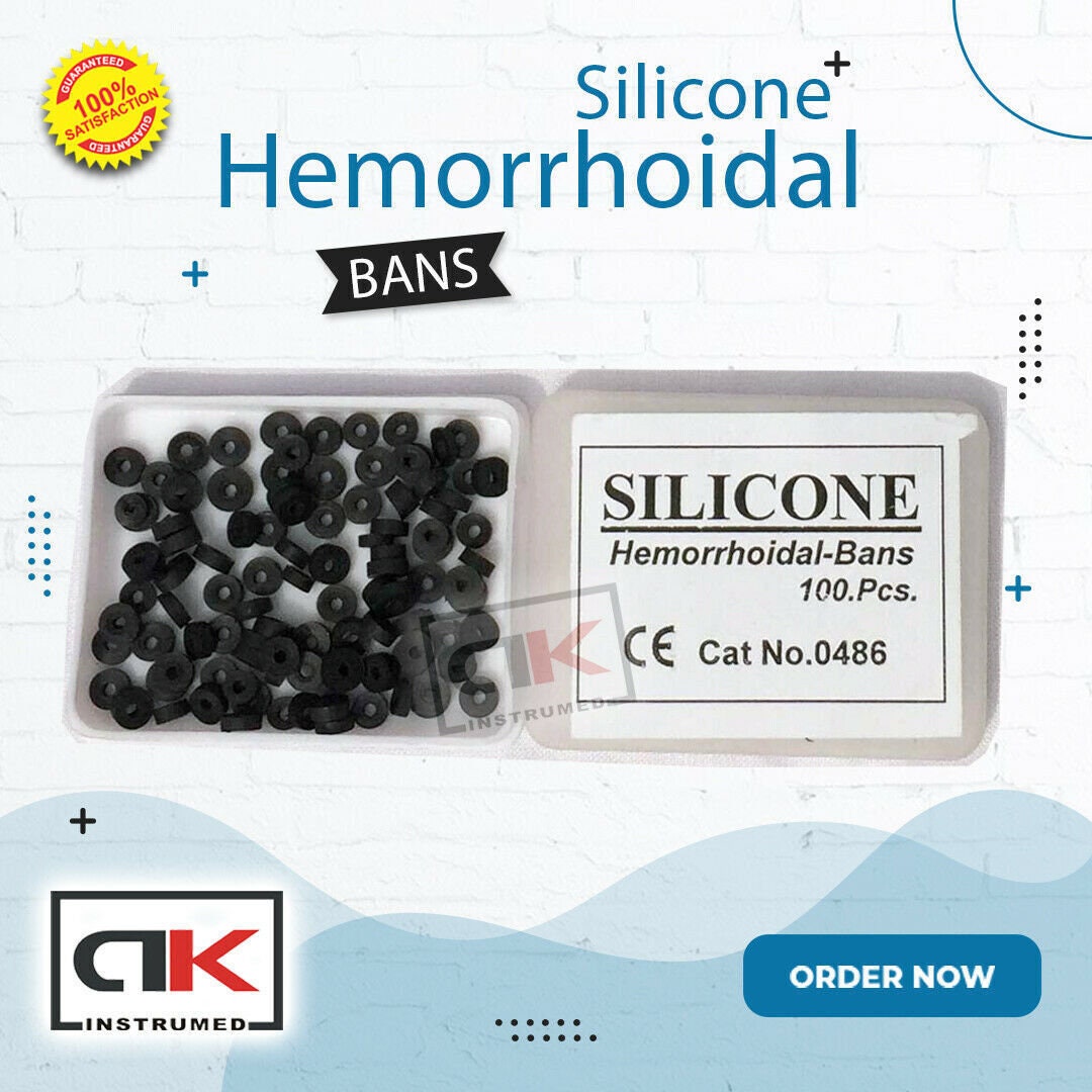 Silicone Hemorrhoid Bands or Rings 100 Pcs for Hemorrhoid Ligator New ...