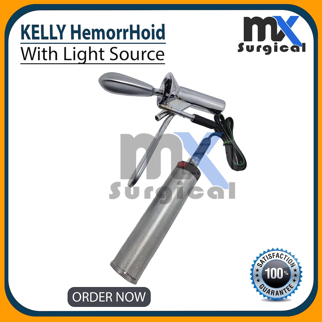 KELLY Hemorrhoid Proctoscope With Light Source Anoscope Rectal ...