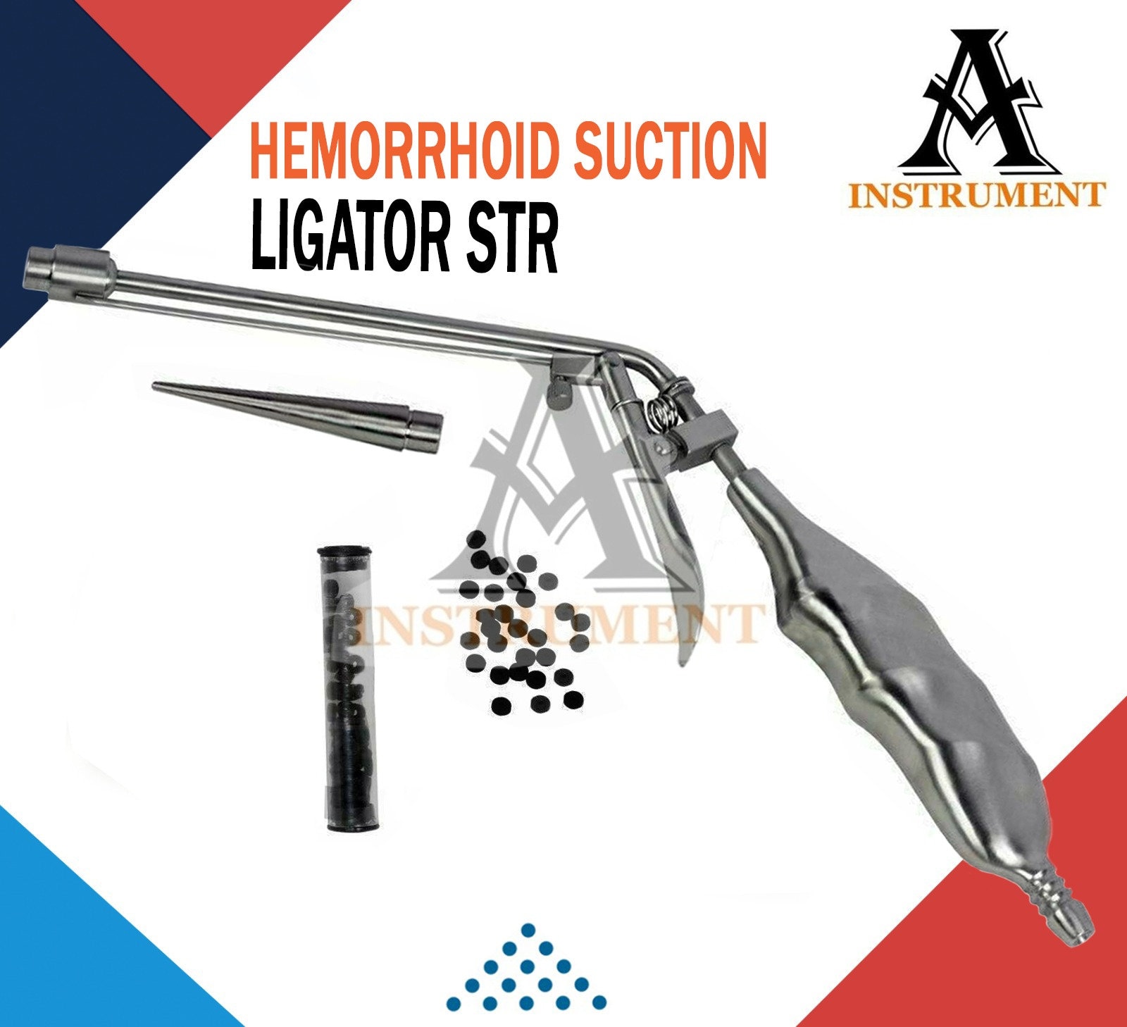 Hemorrhoid Suction Ligator STR Angle 100 Latex Bands NEW Surgical ...
