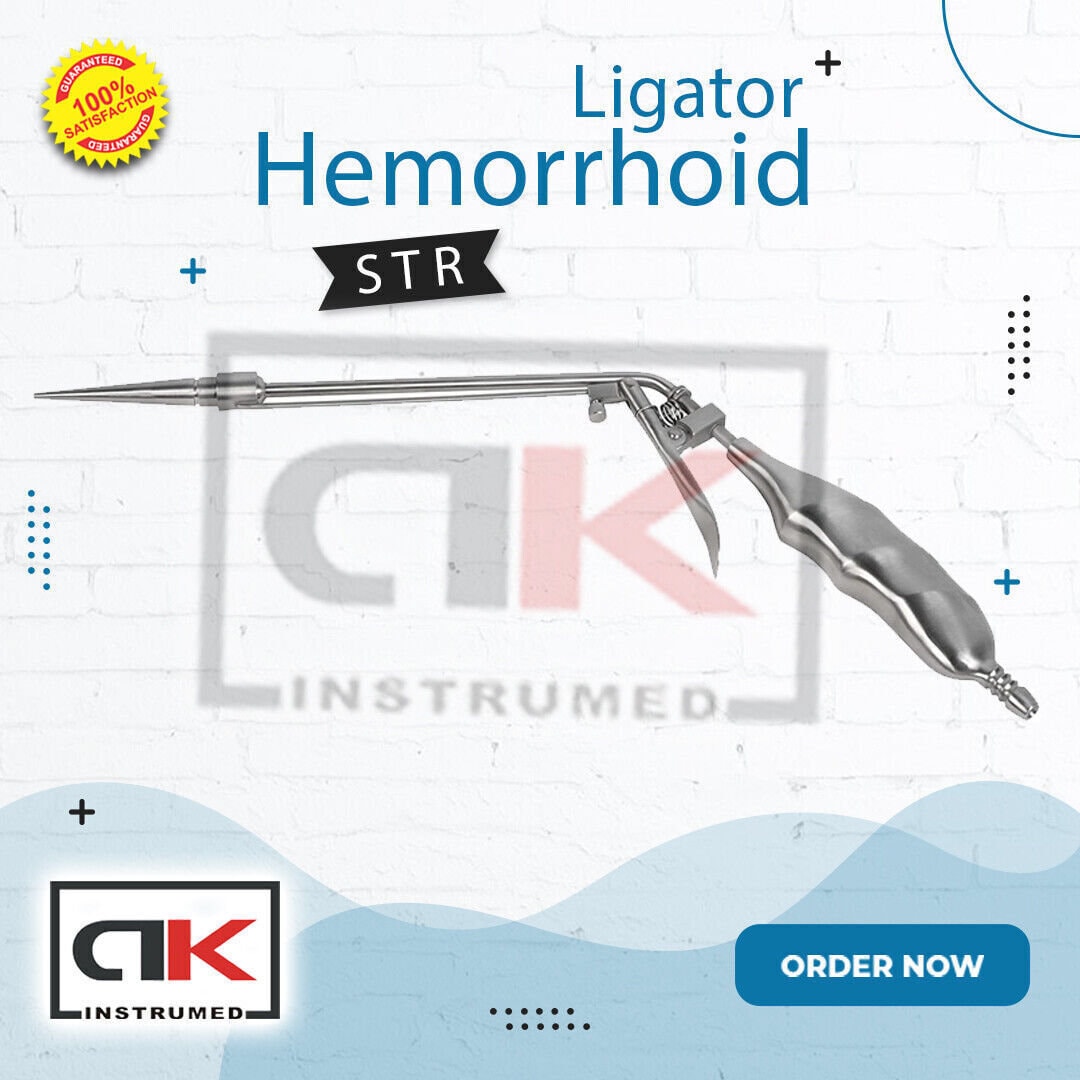 Hemorrhoid Suction Ligator STR Angle + 100 Latex Bands NEW Surgical ...