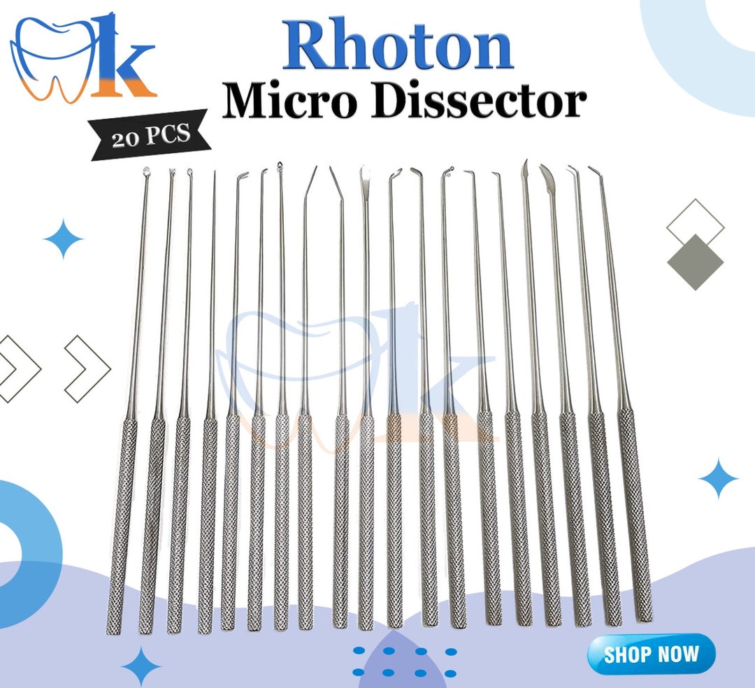 Neurosurgical Expanded Rhoton Micro Dissector 20 Pcs Set Surgical ...
