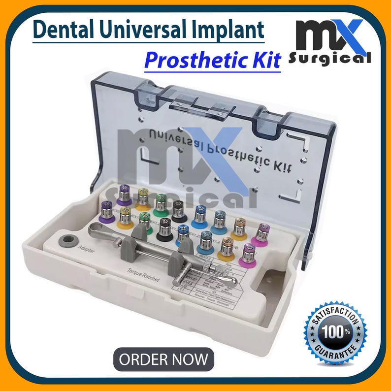 Dental Universal Implant Prosthetic Kit Torque Wrench Screw Drivers Kit ...