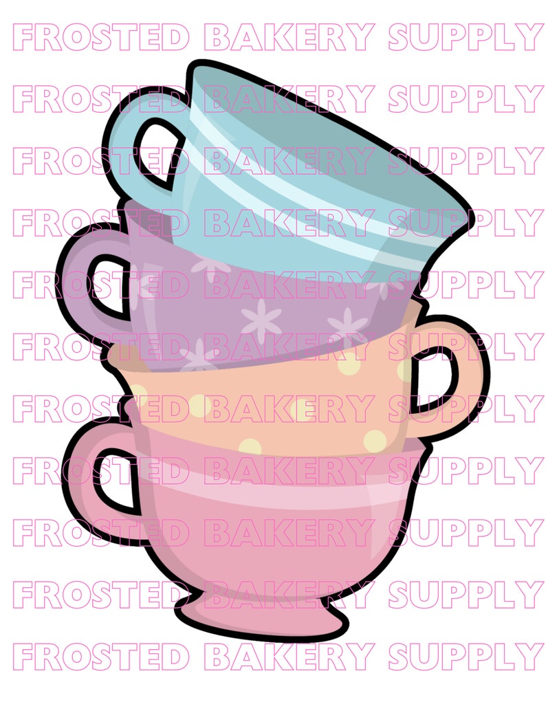 Teacup Stack Cookie Cutter STL Files (digital Download) - Etsy