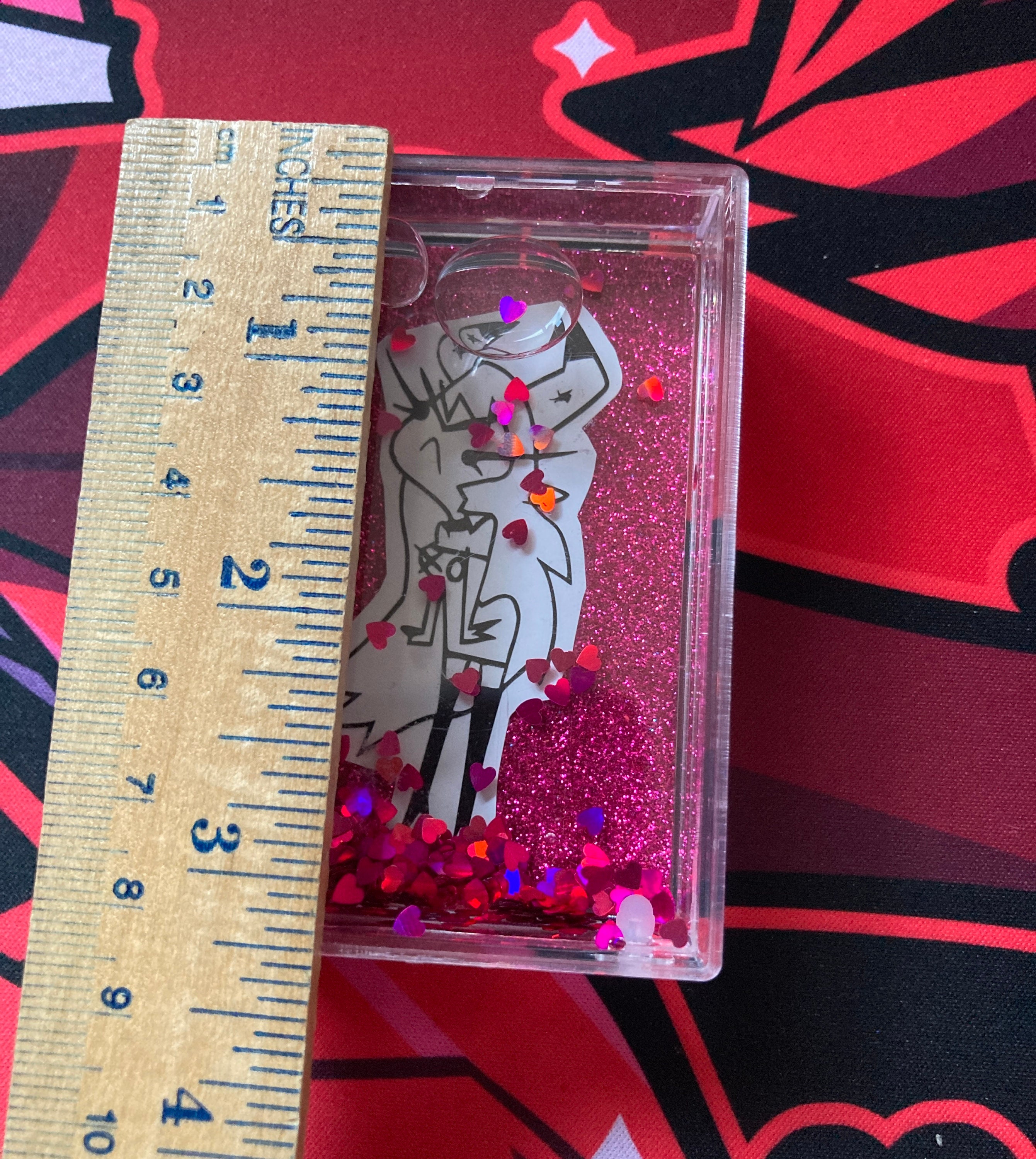 Doodle Verosika Mayday Heart Glitter Stress Shaker Toy Helluva Boss - Etsy