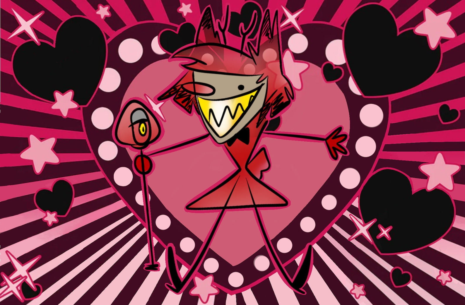 Bootleg Hazbin Hotel Valentine's Day Doodle Alastor Art - Etsy