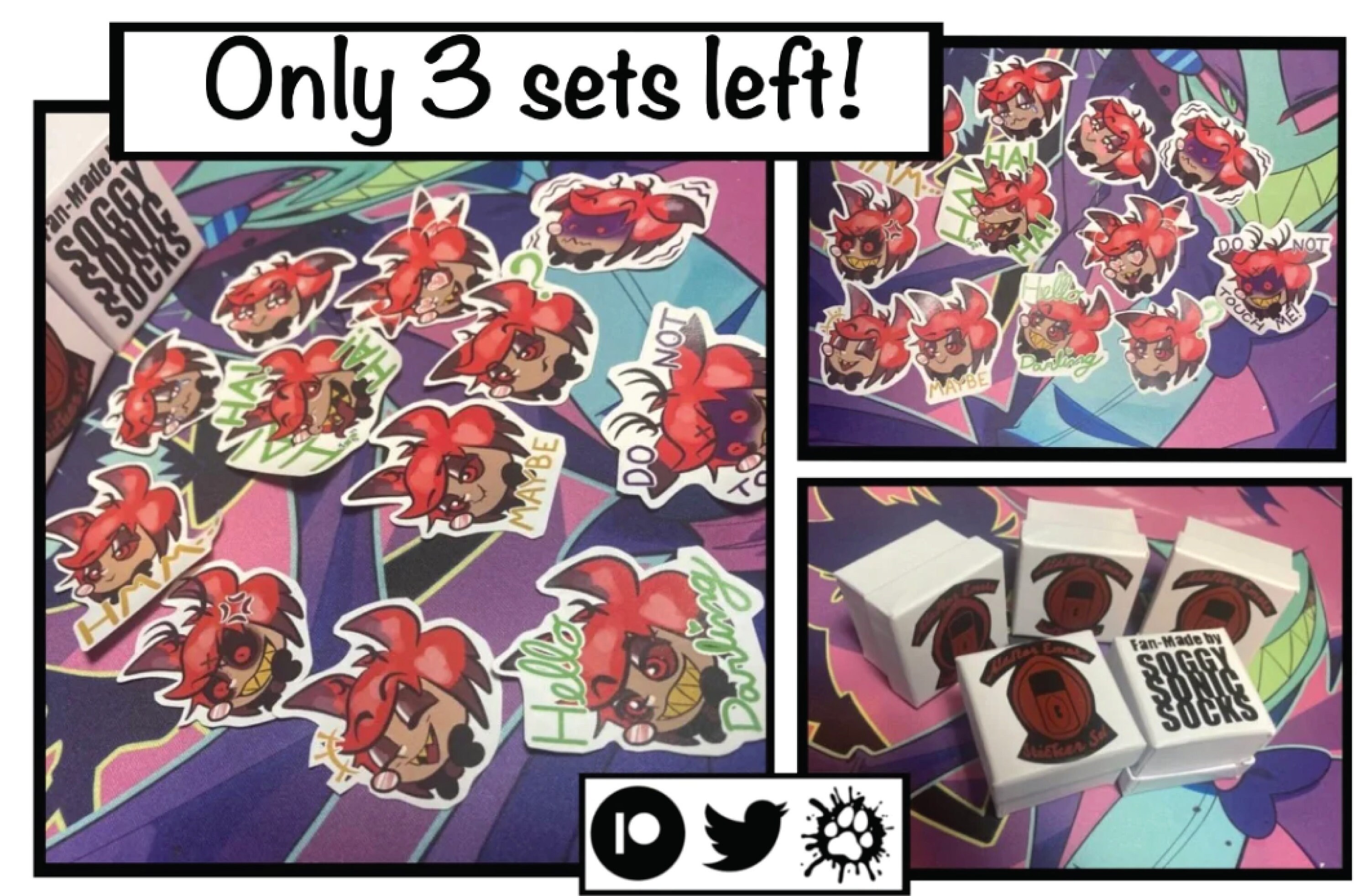 Alastor Hazbin Hotel Emote Paper Sticker Set With Collector's Box - Etsy