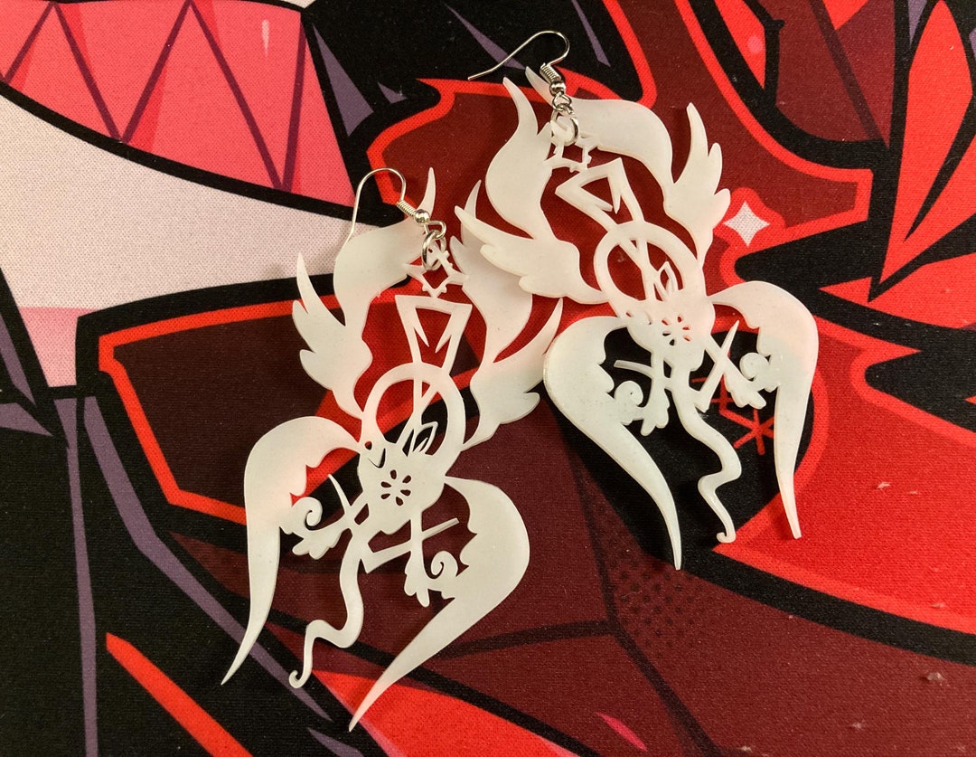 Lucifer Sigil Earrings Hazbin Hotel Inspired - Etsy
