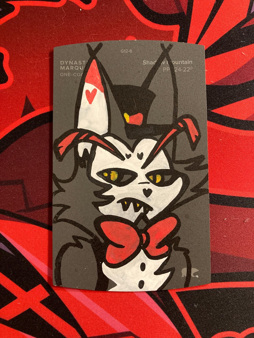 Husker Hazbin Hotel on Hot Gossip Paint Sample Traditional Painting - Etsy