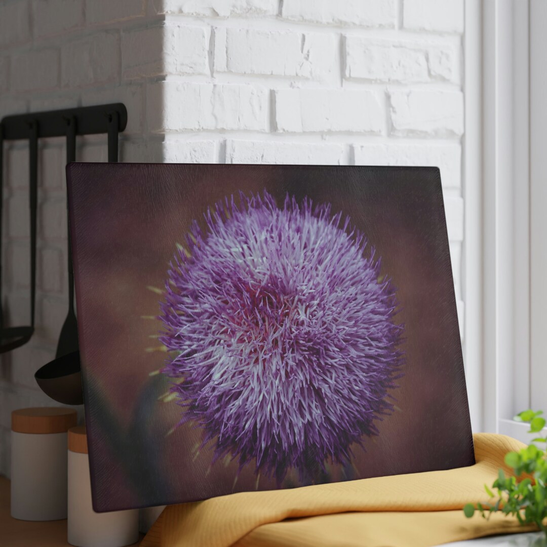 Landscape Photography Cutting Board, Opened Thistle Flower Cutting ...