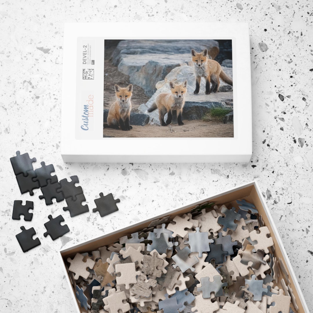 Baby Fox Puzzle, Fox Kit Puzzle, Wildlife Photography Puzzle, Jigsaw ...