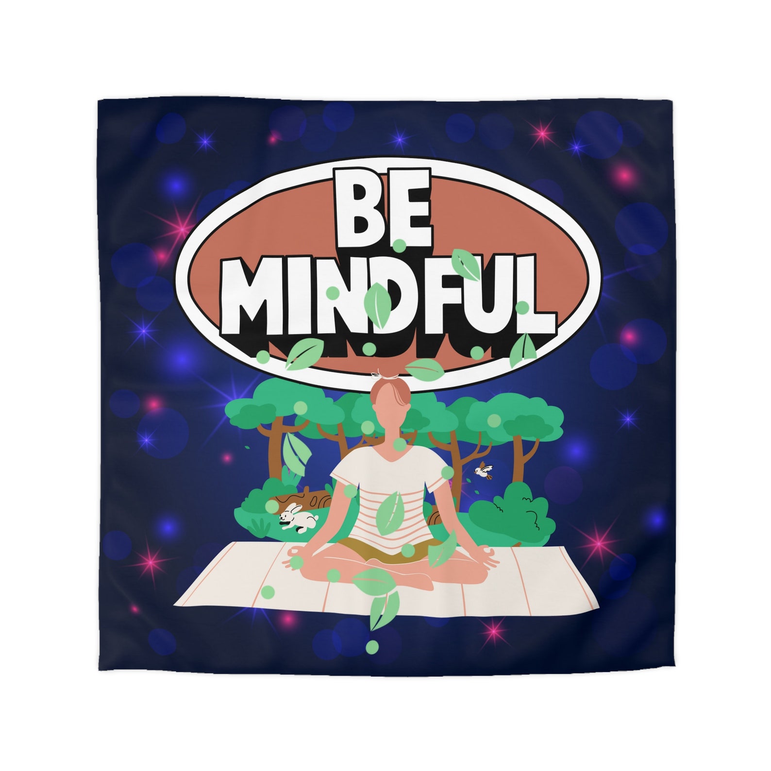 Be Mindful Duvet Cover, King and Queen Size, 100% Polyester, Microfiber ...