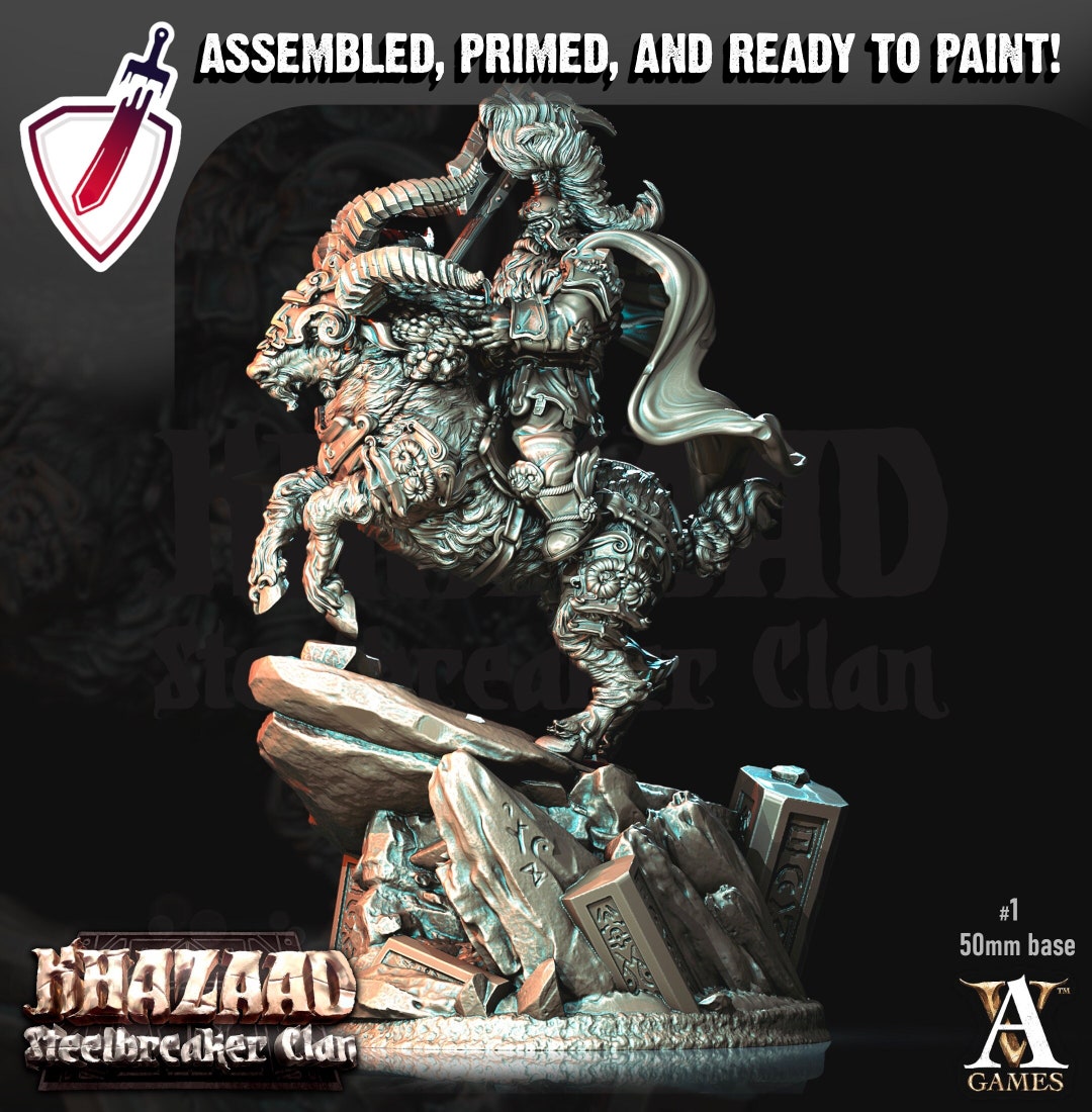 Steelbreaker Warrior Ram Riders | by Archvillain Games | Mini for ...